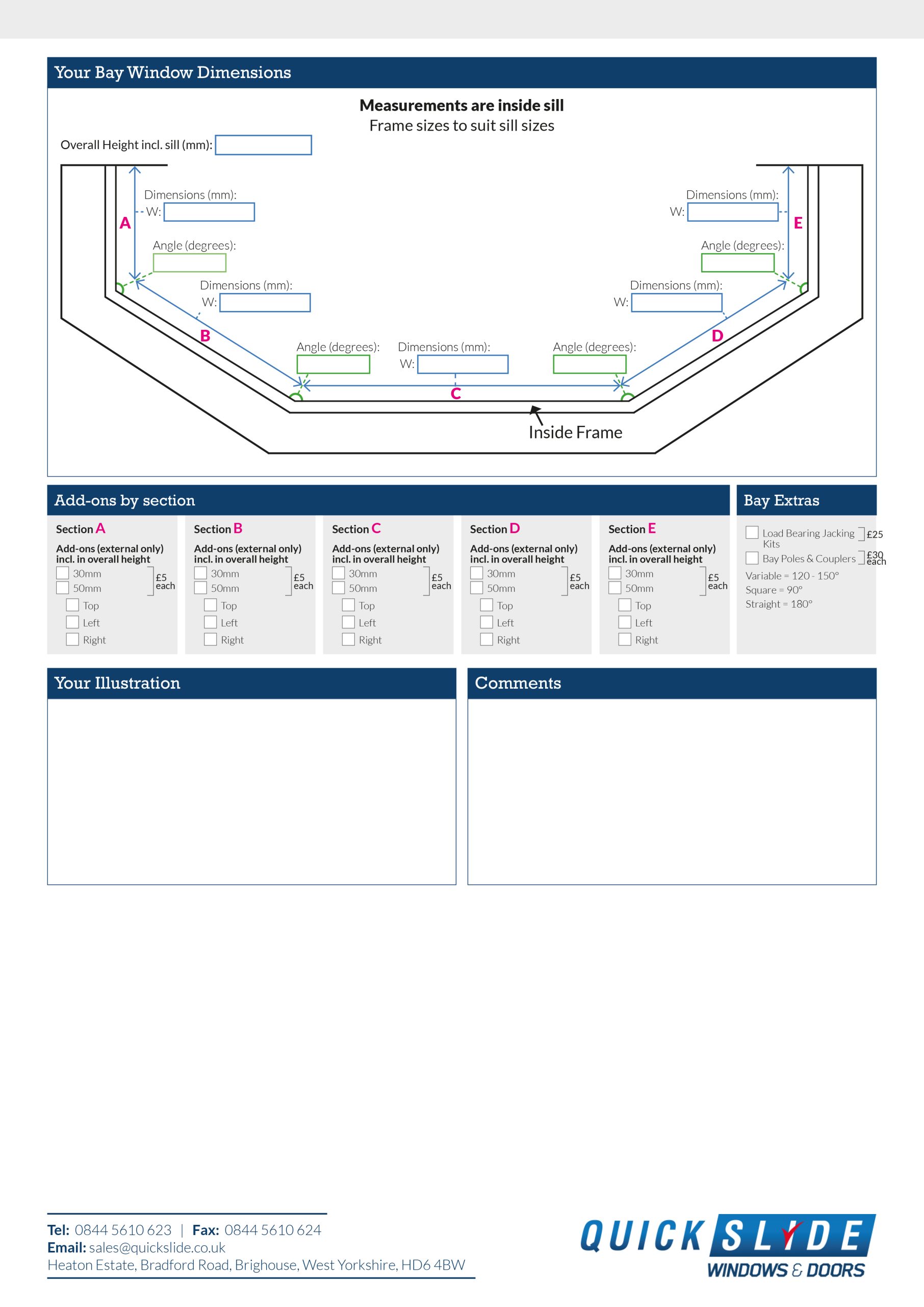 uPVC Bay Windows Order Form pdf