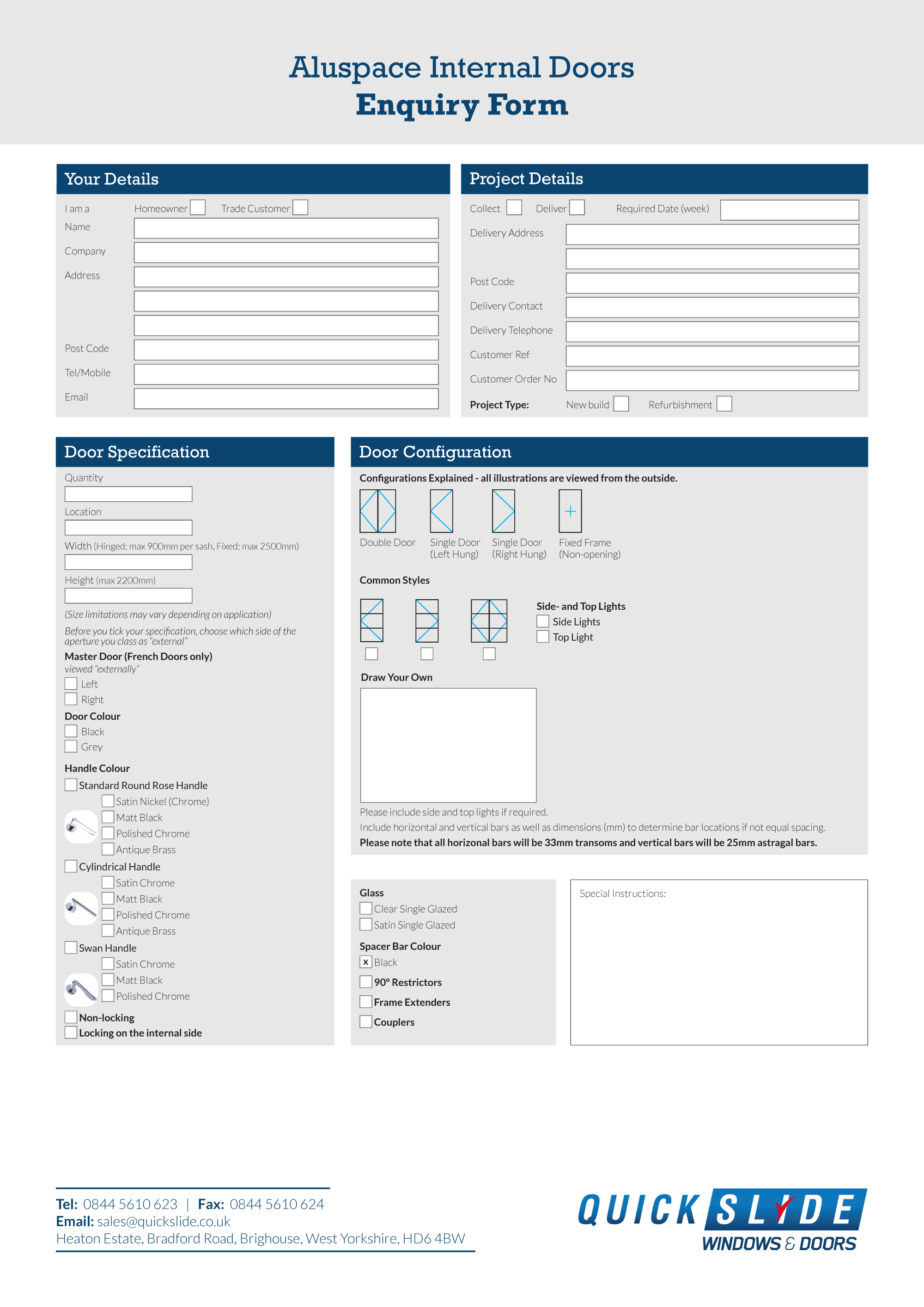 AluSpace Interior Doors Order Form pdf