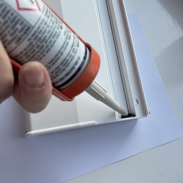 Then attach the sill end caps and add a layer of silicone in the ...